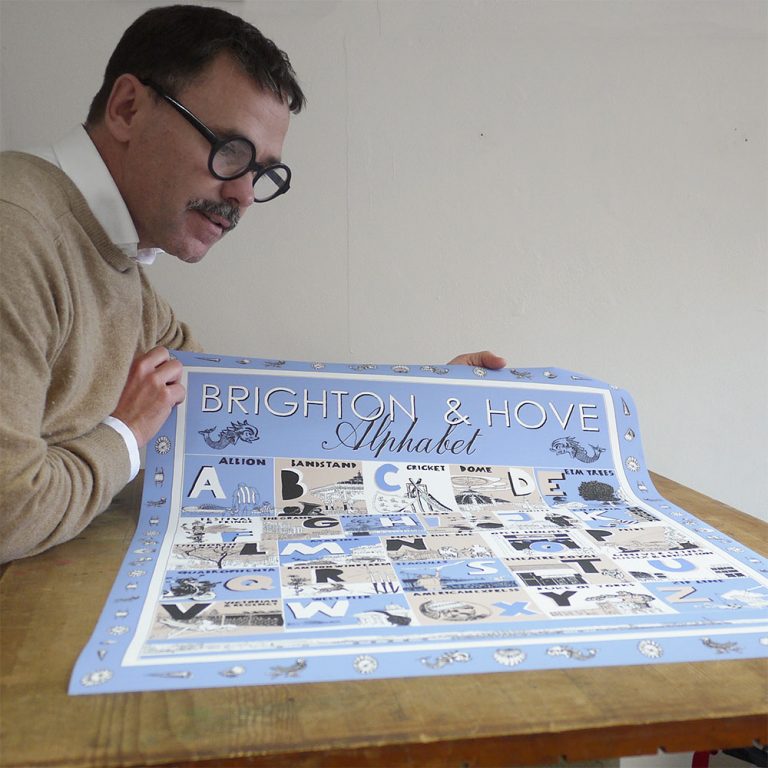 Illustrated Alphabet Brighton and Hove - Art print by Brighton artist ...