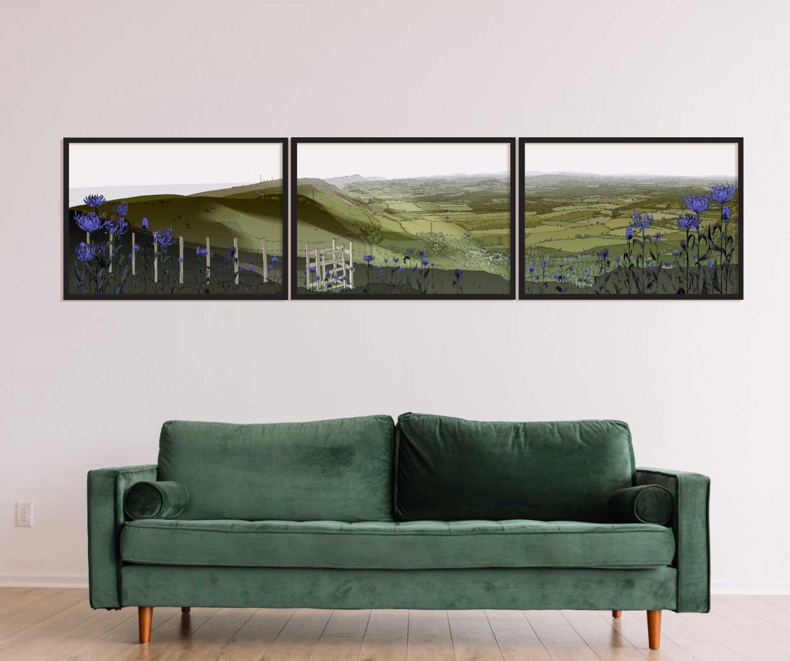 Triptych Print. Customised Three Piece Wall Art - art print - alej ez